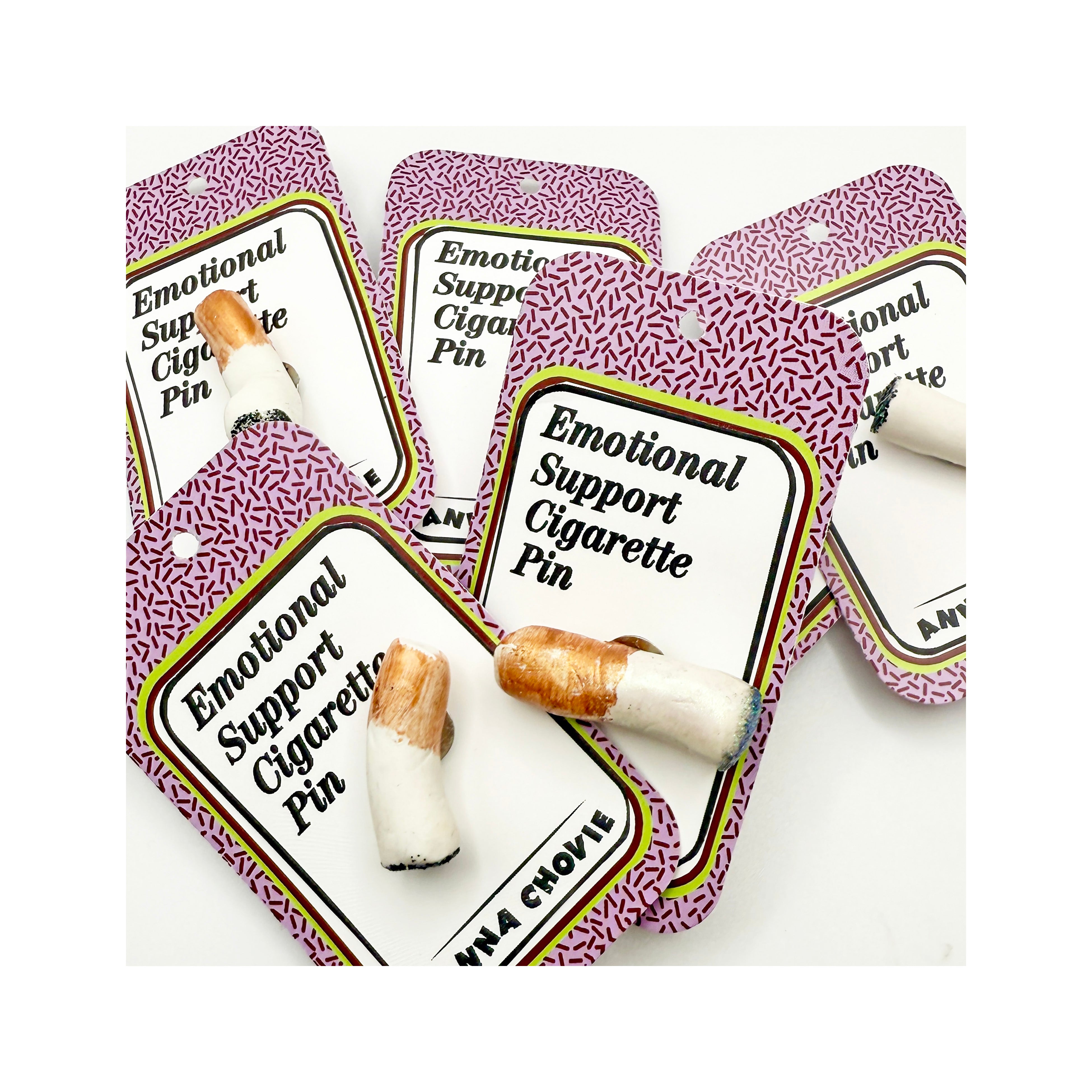 Emotional Support Cigarette Lapel Pin – Anna Chovie