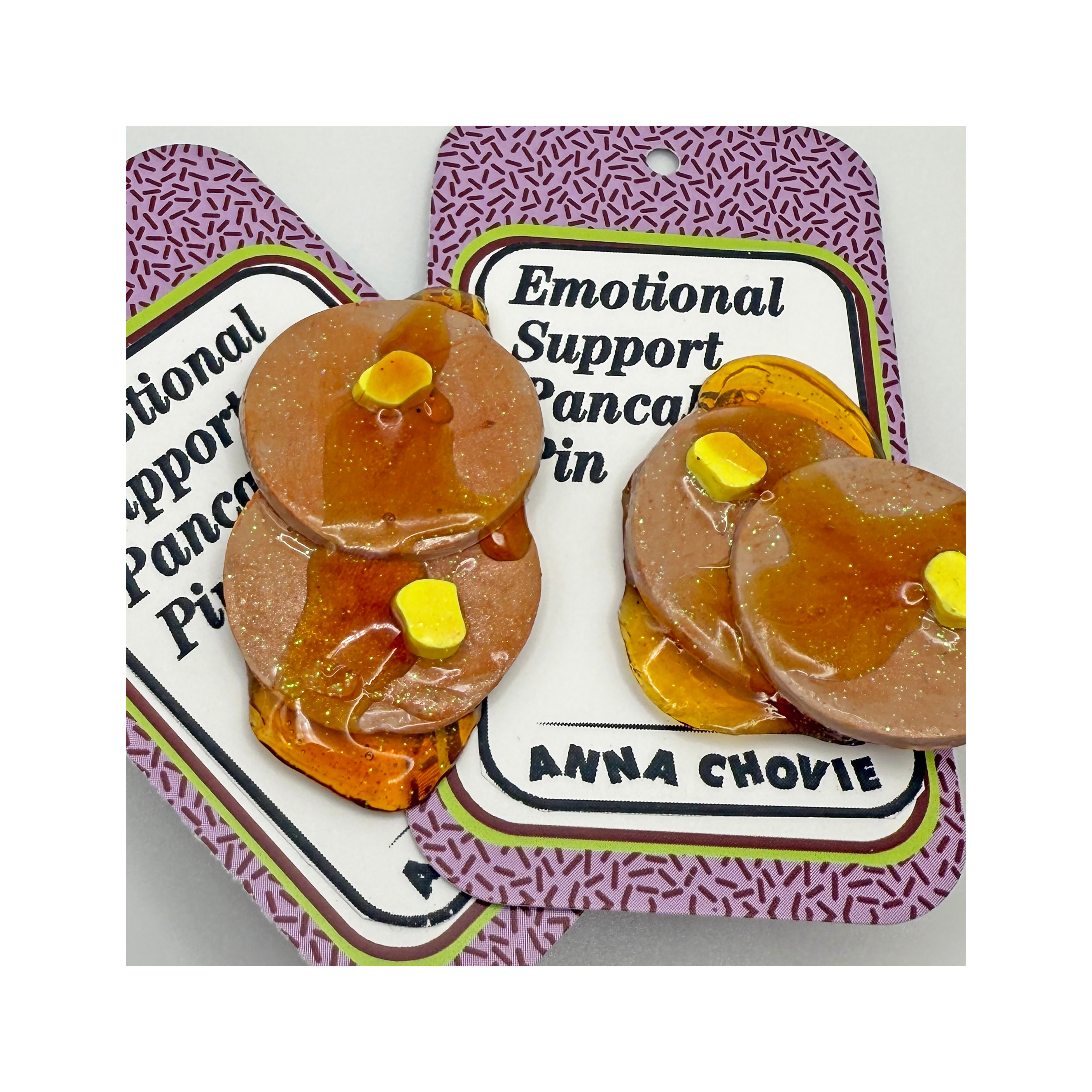 Emotional Support Pancake Lapel Pin – Anna Chovie